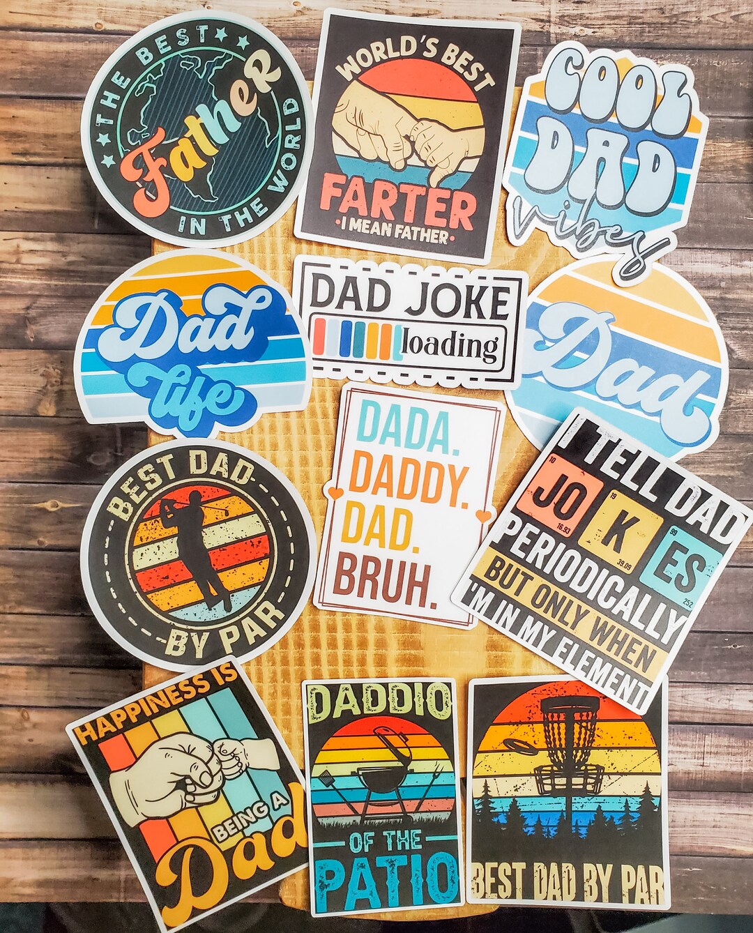 Fathers Day Stickers, Funny Dad Stickers, Dad Jokes, Worlds Best Father ...