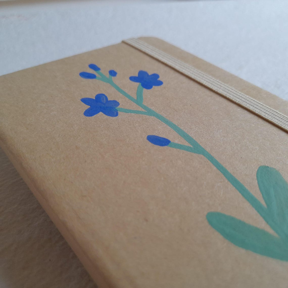 Handmade Forget-me-not Plant Flower Minimal Painted Book Notebook ...