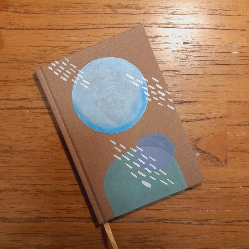Handmade Painted Notebook Original Journal Lined Hardback Book Luxury ...