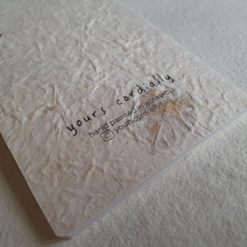 Handmade Cute Forget-me-not Flower Minimal Painted Book Notebook ...