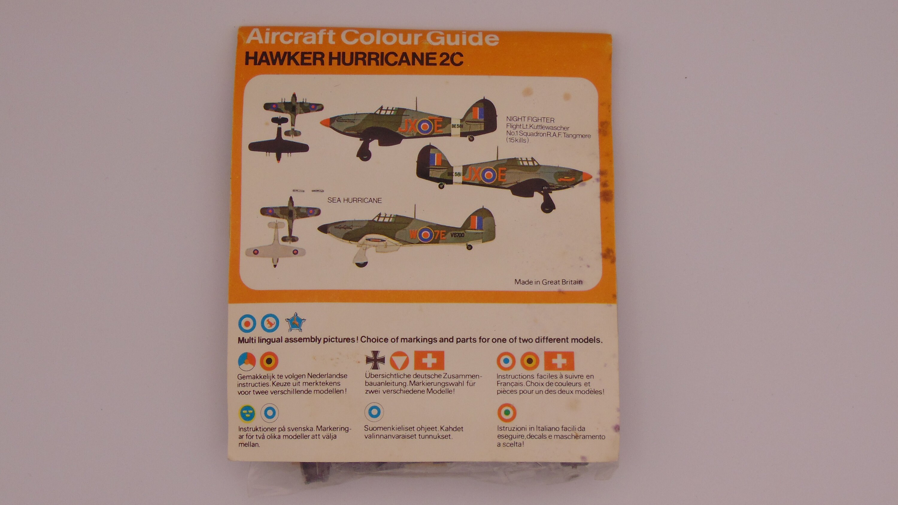 Frog Hawker Hurricane 2C 1/72 Scale - Etsy