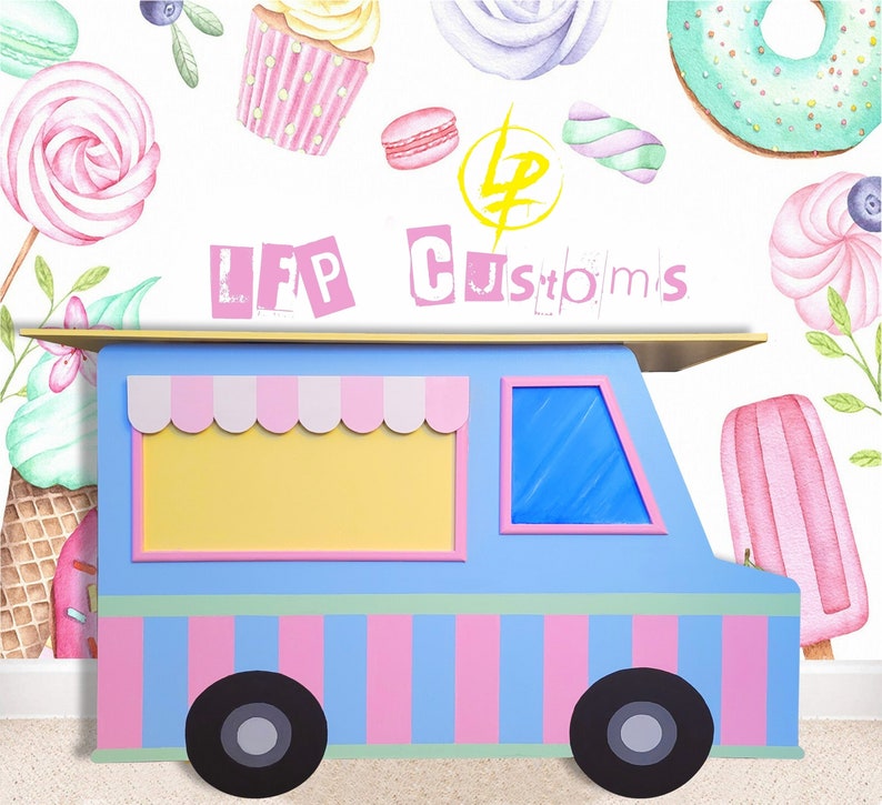 Wood Ice Cream Truck Table - Etsy