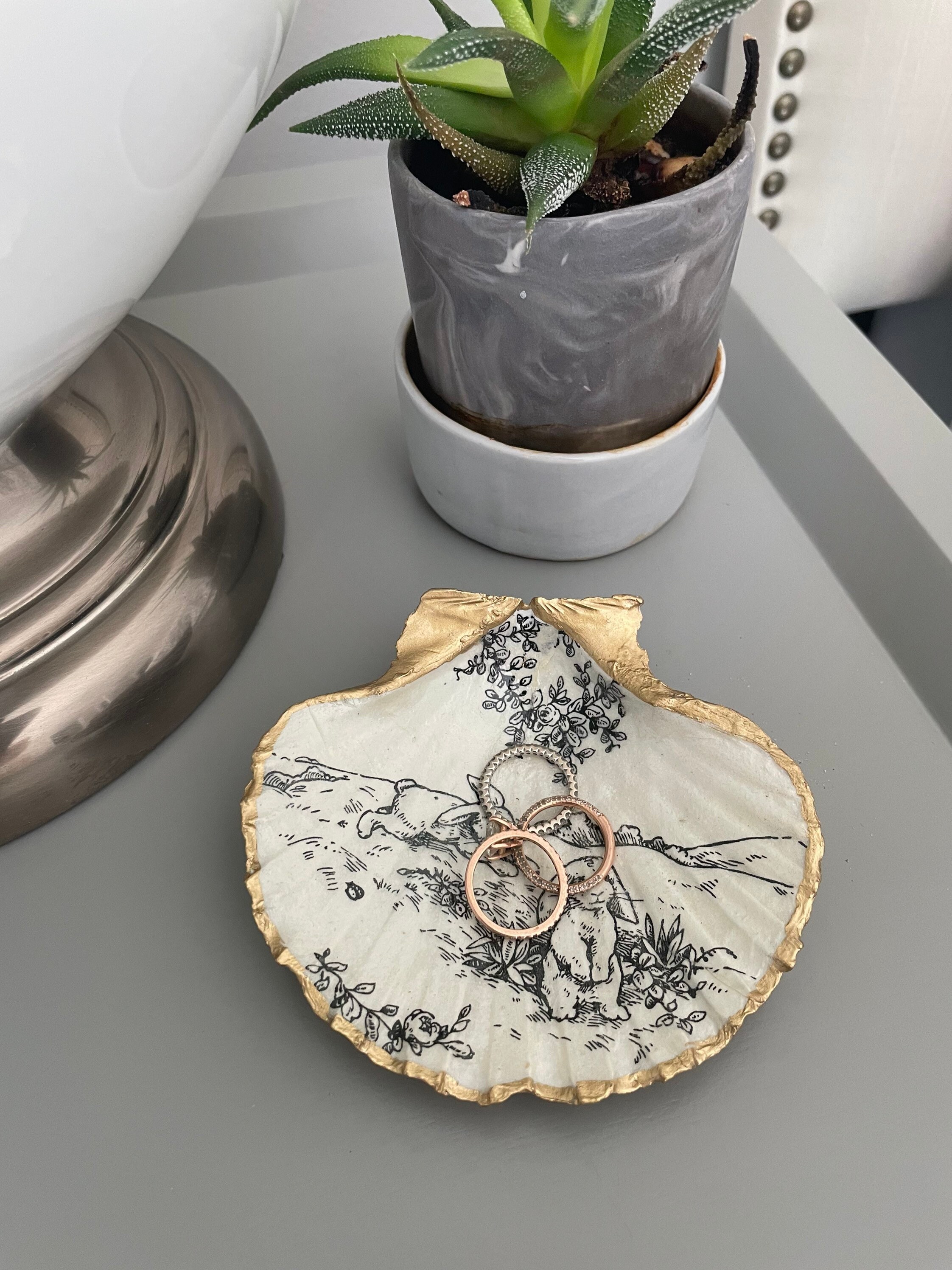 Scallop Shell Ring Dish, Hostess Gift, Graduation Gift, Bridesmaid ...