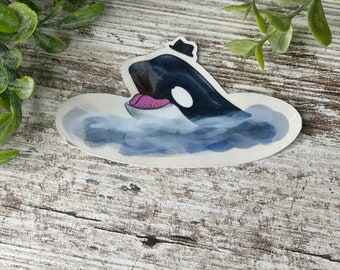 Curious Orca Postage Stamp Sticker // Orca / Killer Whale / Whale ...