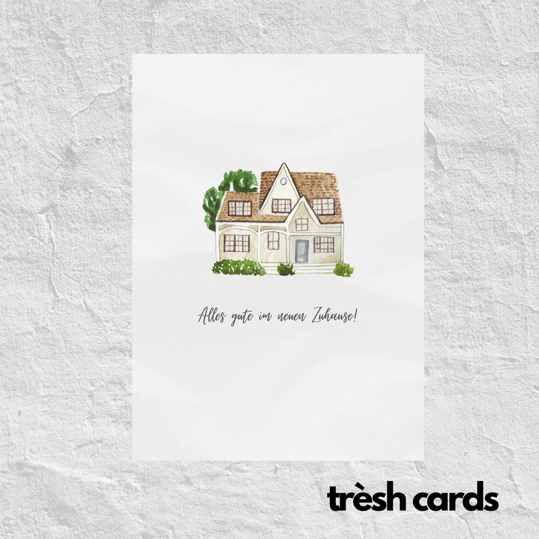 Postcard new Home From Trèsh Cards - Etsy