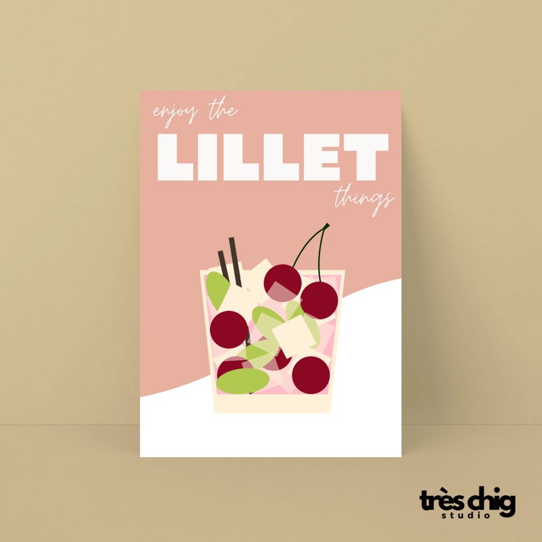 A4 Mini Poster "enjoy the Lillet Things" by Très Chig Studio, Gift ...