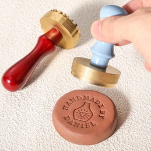 Ceramic Signature Stamp Logo, 12mm Thick Brass Pottery Stamp, Custom ...