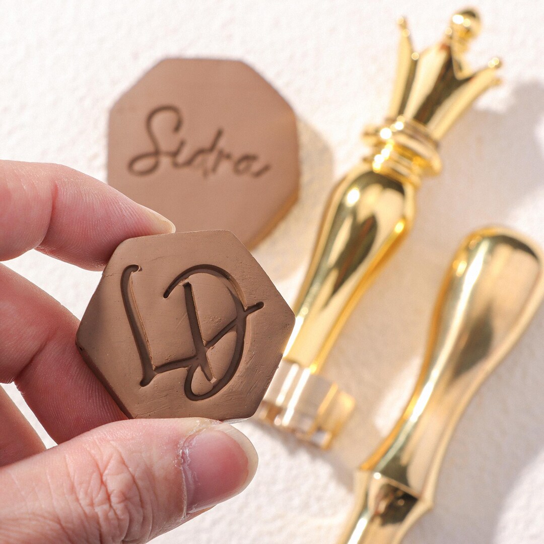 Custom Signature Stamp for Clay: Brass Monogram Stamp, Mark Your ...