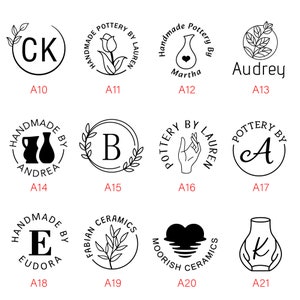 Personalized Ceramic Stamps, Polymer Clay Stamp, Custom 12 Mm Thick ...