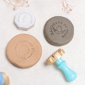 Custom Brass Stamp for Pottery, Ceramic Stamp, Clay Signature Stamp ...
