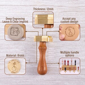 Ceramic Signature Stamp Logo, Custom Brass Stamp, Custom Clay Stamp ...