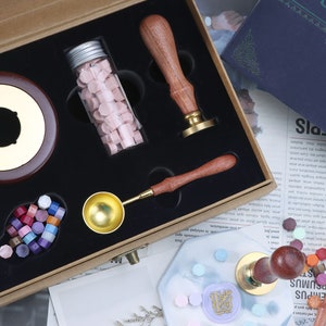 Custom Wax Seal Kit, Custom Letter Wax Seal Stamp Kit, Gift Wrapping ...