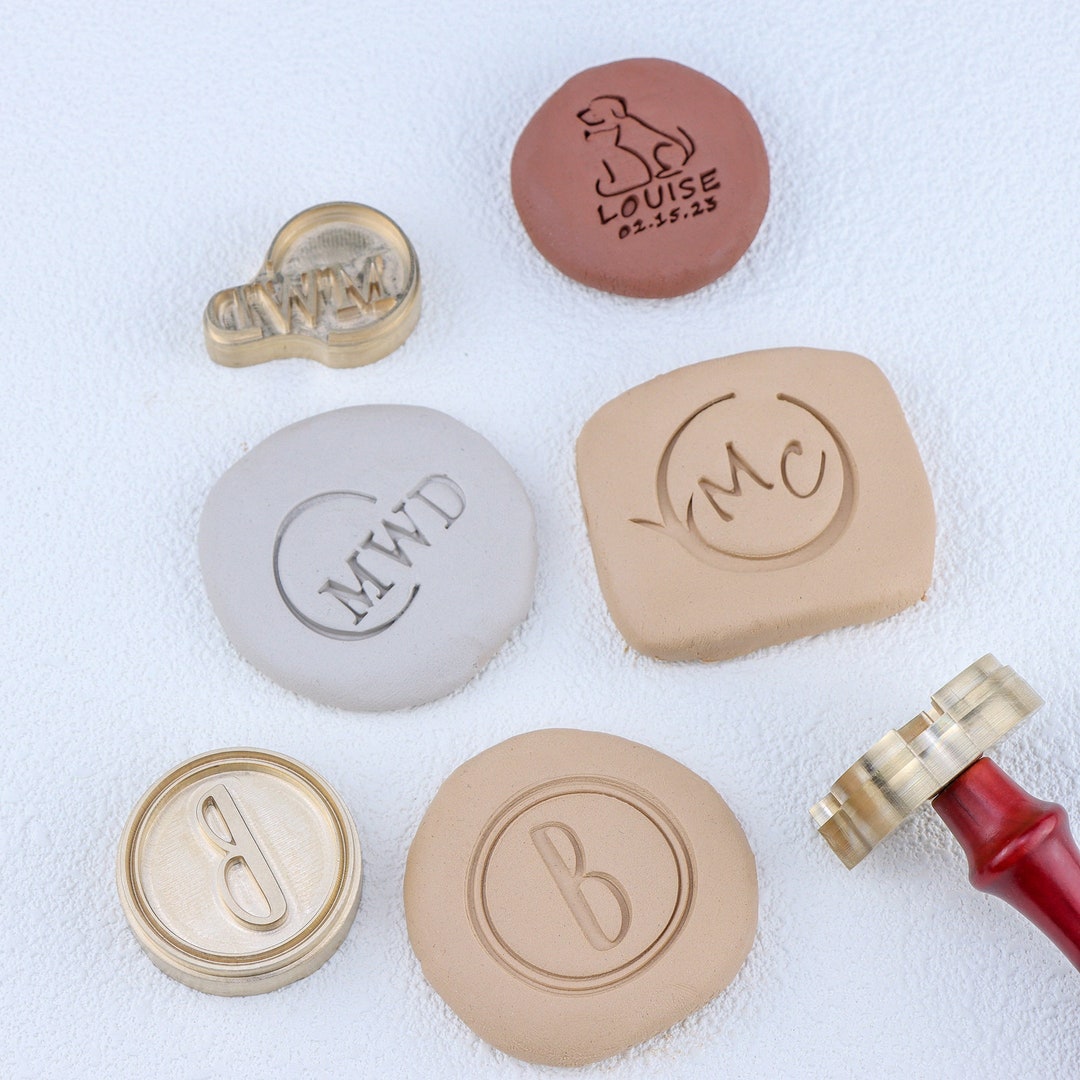 Personalized Initial Ceramic Stamps, Custom Pottery Stamp, Custom Stamp ...