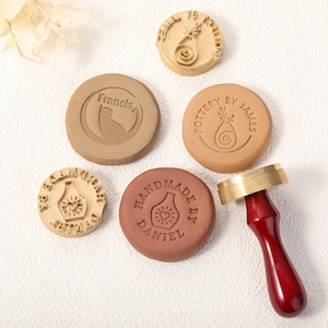 Custom Clay Stamp With Your Name, Personalized Pottery Stamp, Clay ...