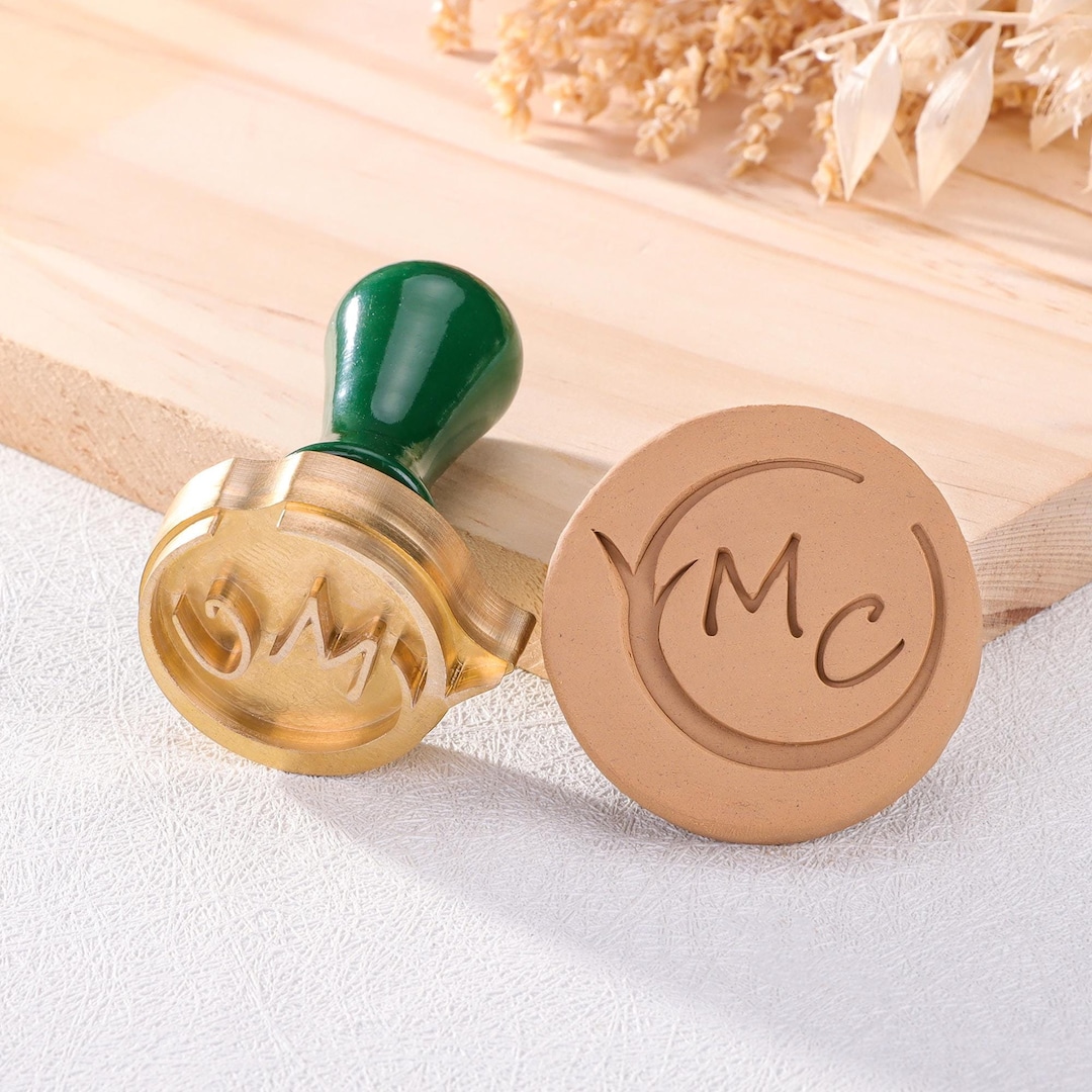 Ceramic Signature Stamp Logo, 12mm Thick Brass Pottery Stamp, Custom ...