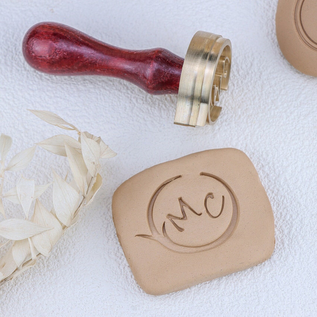 Ceramic Signature Stamp Logo, 12mm Thick Brass Pottery Stamp, Custom ...