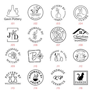 Ceramic Signature Stamp Logo, 12mm Thick Brass Pottery Stamp, Custom ...