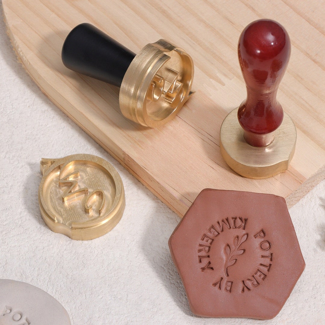 Personalized Logo Pottery Stamp, Signature Clay Stamp, Custom Metal ...