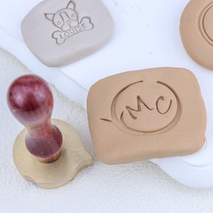 Ceramic Signature Stamp Logo, 12mm Thick Brass Pottery Stamp, Custom ...