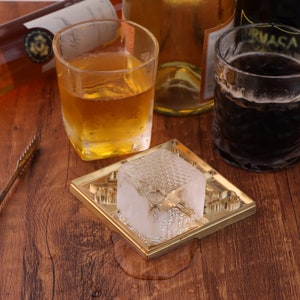 Custom Brass Ice Plate, Personalized Logo Ice Tray, Bar Drink Stamp ...