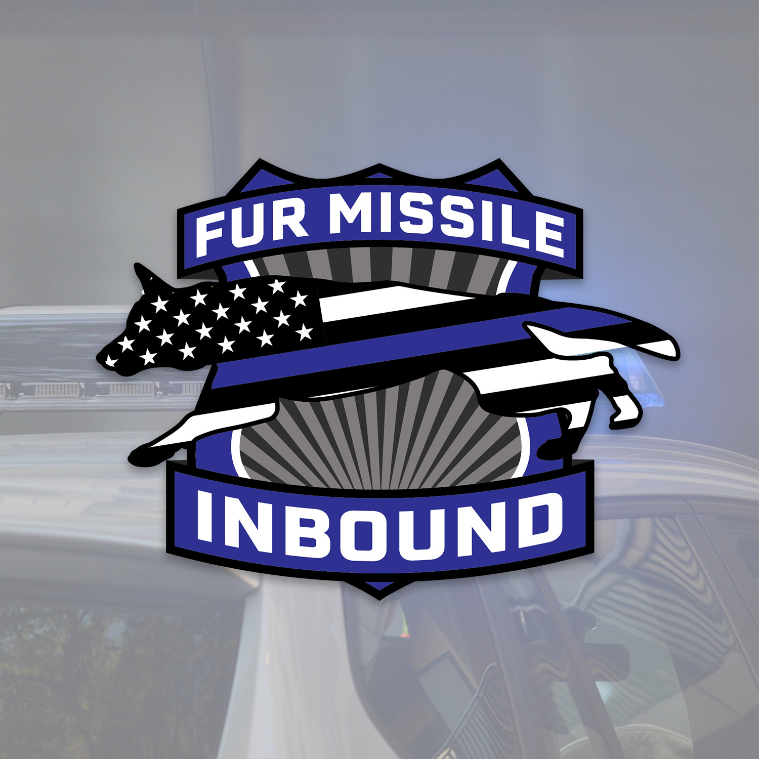 Police K9 Sticker, Fur Missile Inbound Sticker, Police Sticker, Law ...