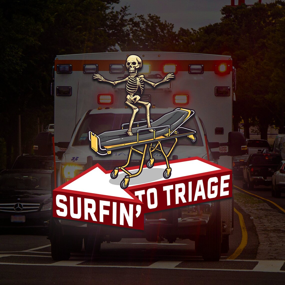Surfin' to Triage, EMS and Paramedic Sticker, Emergency Medical ...
