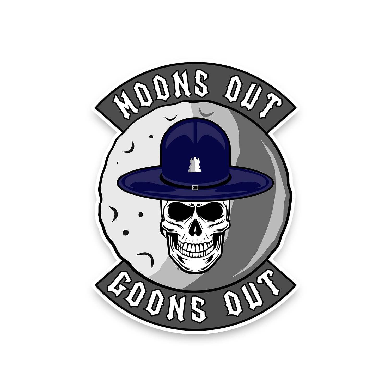 Moons Out Goons Out Sticker, Law Enforcement Sticker, Police Sticker ...