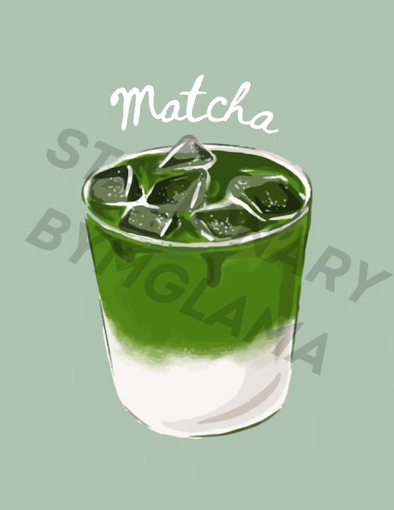 Matcha Wall Art Printable PDF Instant Download Coffee - Etsy