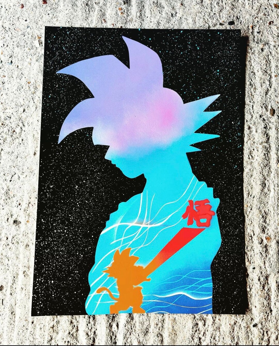 DBZ Dragon Ball Z Spray Paint A2 Print - Etsy