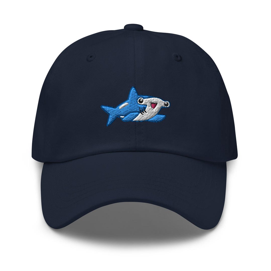 Friendly Hammerhead Shark Embroidered Dad Cap: Chino Cotton Twill ...