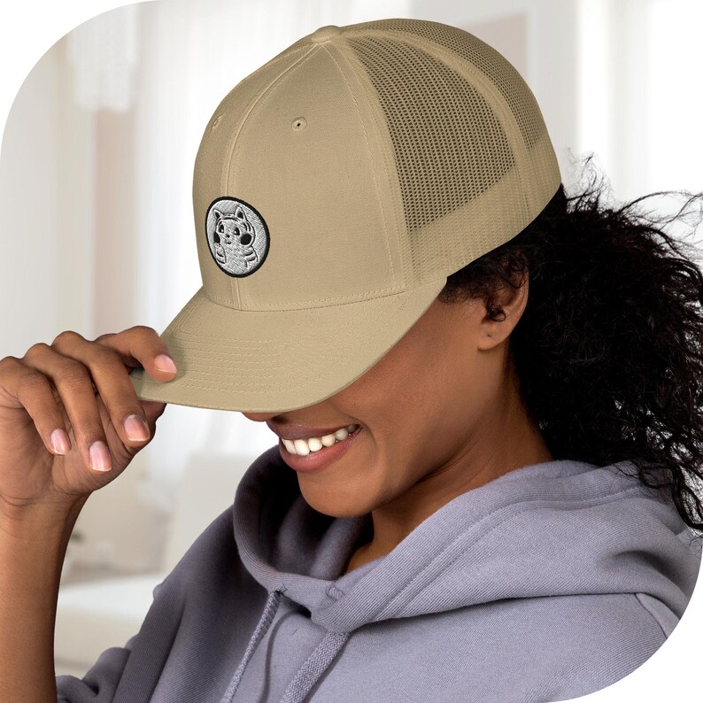 Hummingbird Embroidered Trucker Hat: Structured Retro Cap With Mesh ...