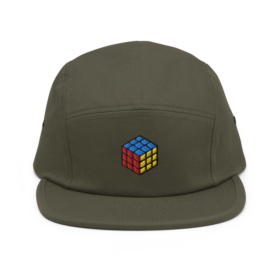 Rubiks Cube Embroidered 5 Panel Camper Cap Pure Cotton - Etsy