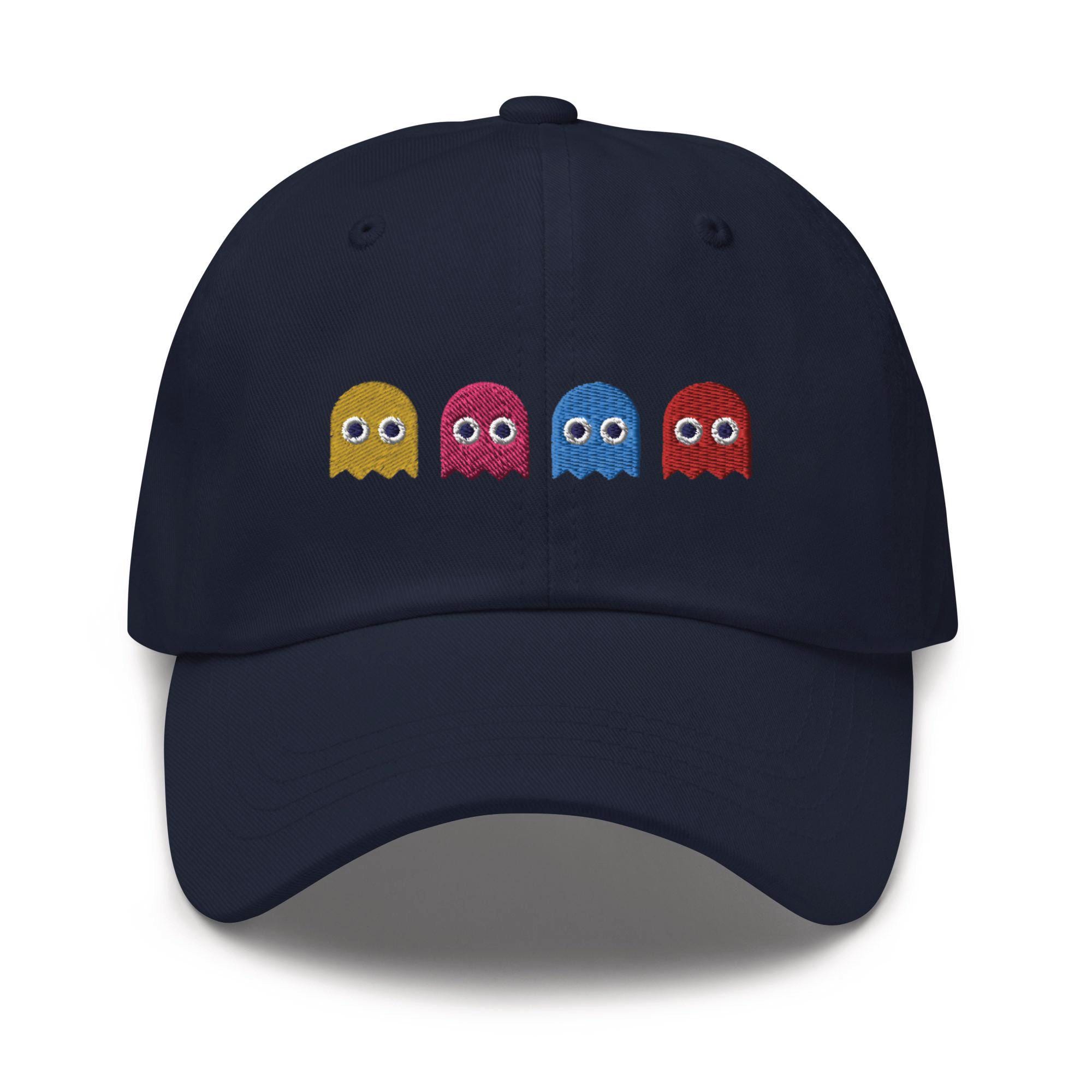 Colorful Retro Arcade Game Ghost Embroidered Dad Cap: Chino Cotton ...