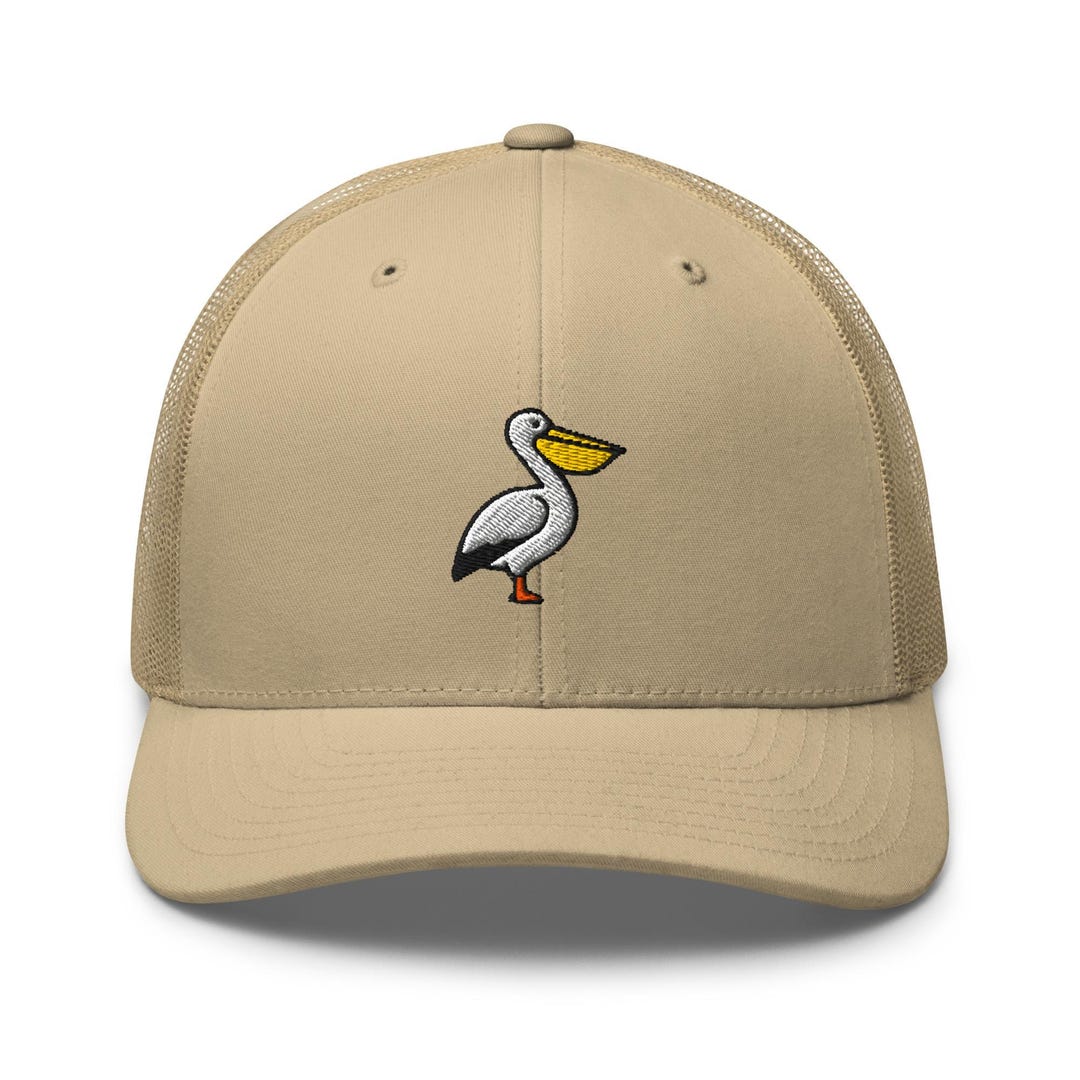Pelican Embroidered Trucker Hat: Structured Retro Cap With Mesh Back - Etsy