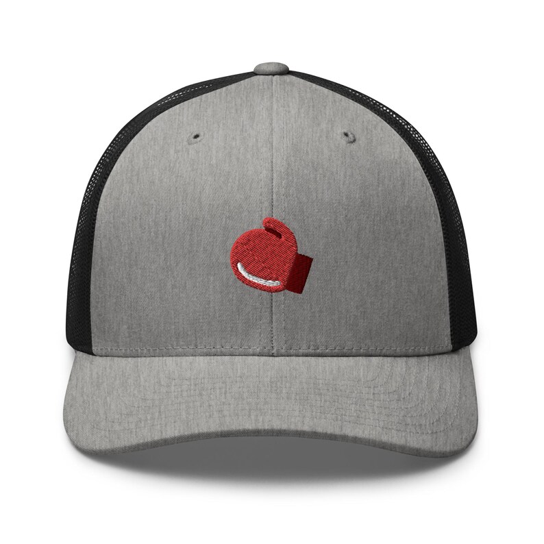 Boxing Gloveembroidered Trucker Hat: Structured Retro Cap With Mesh ...