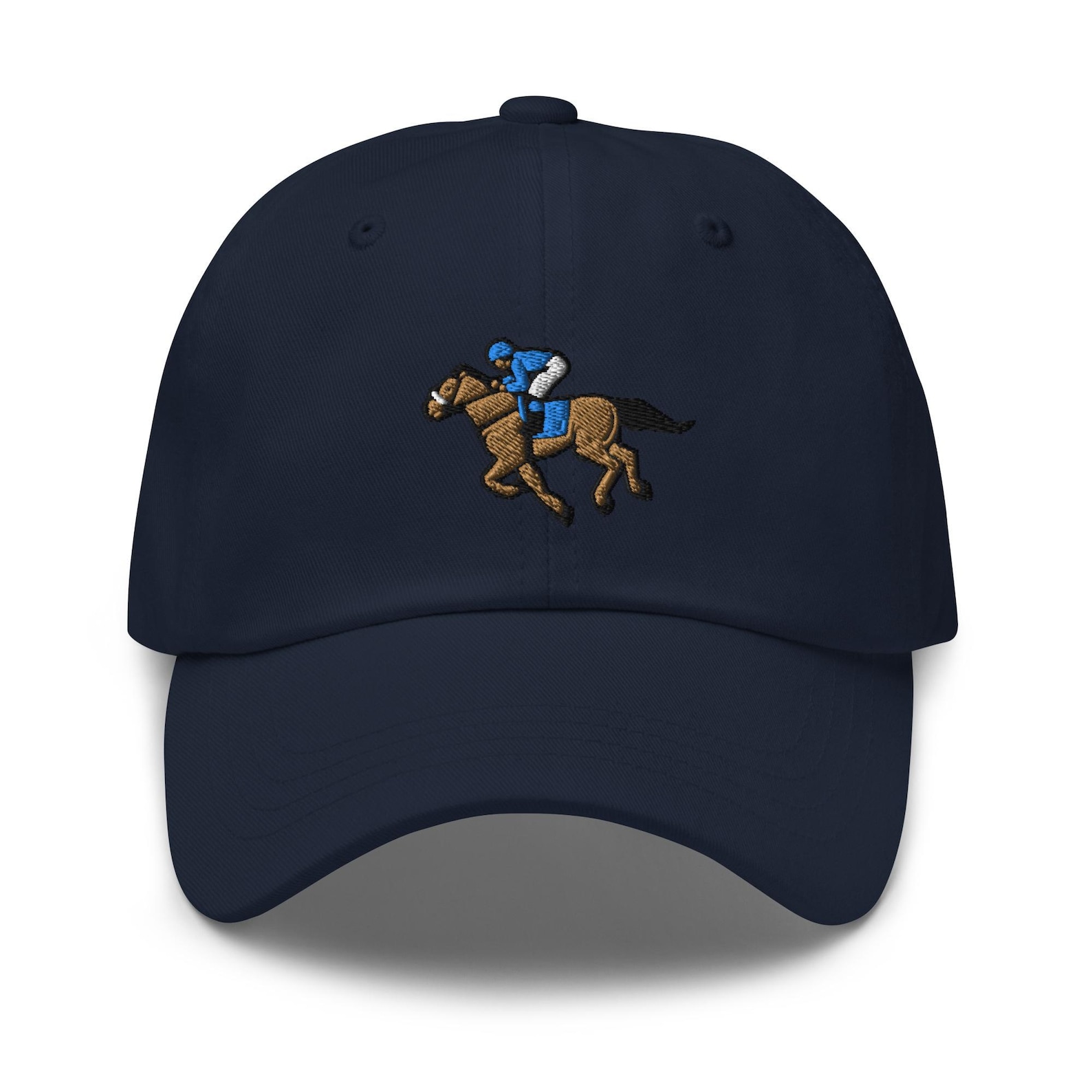 Horse Racing Embroidered Dad Cap: Chino Cotton Twill Adjustable Unisex ...