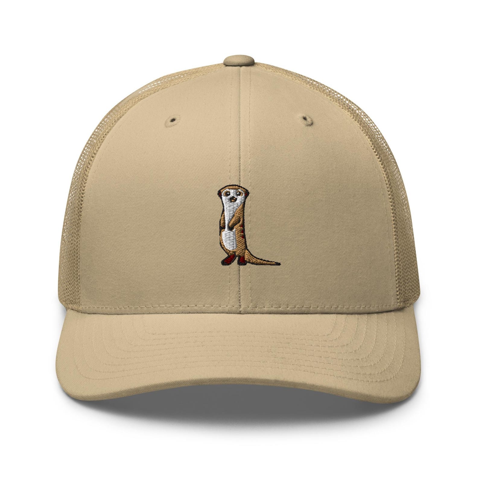 Meerkat Embroidered Trucker Hat: Structured Retro Cap With Mesh Back - Etsy
