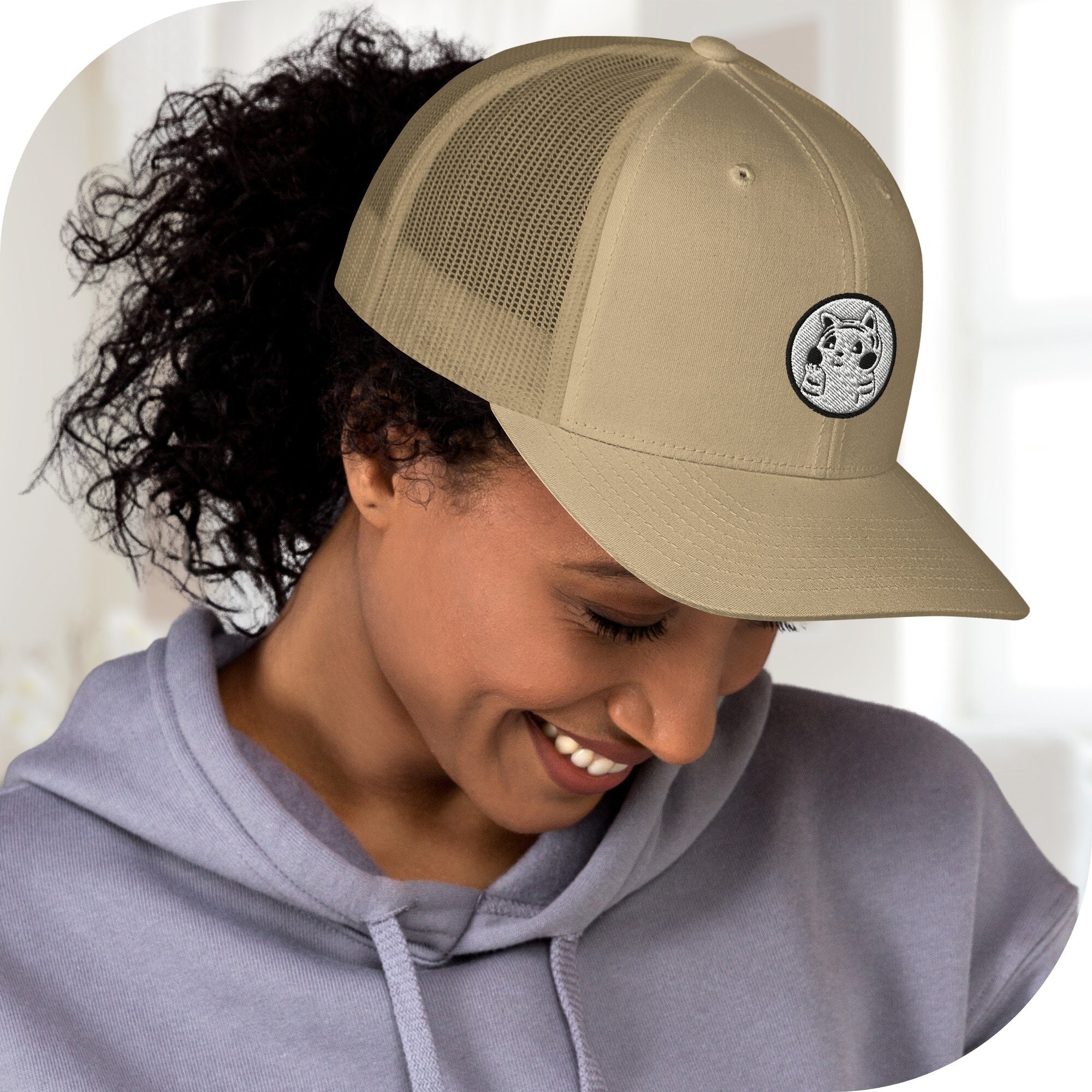 Boxing Gloveembroidered Retro Trucker Hat Structured With - Etsy