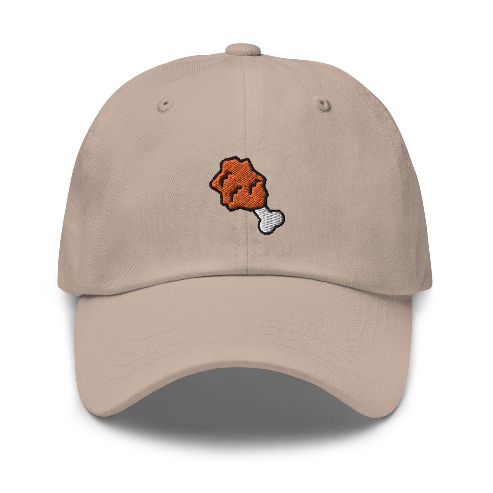 Crispy Fried Chicken Embroidered Dad Cap: Chino Cotton Twill Adjustable ...