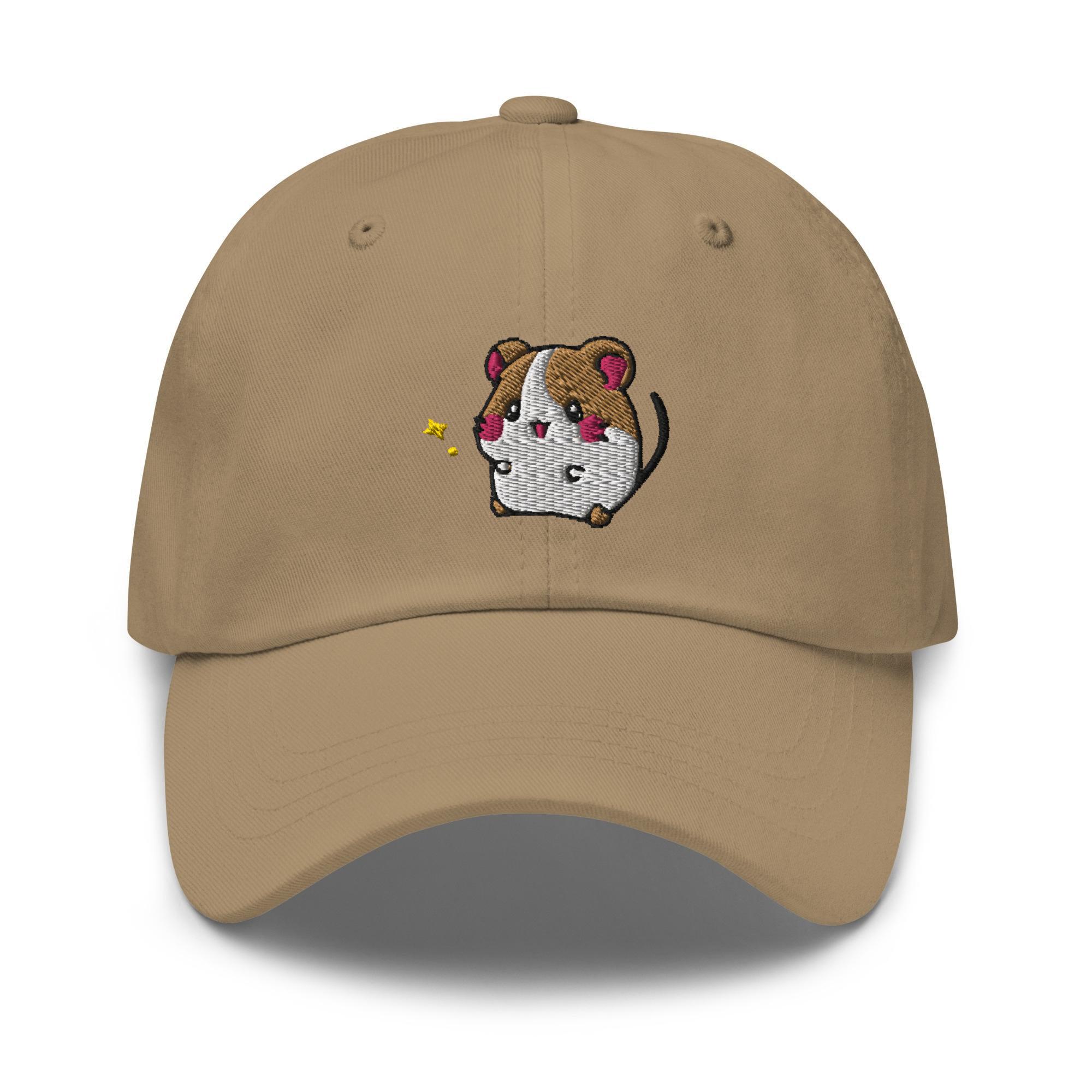Cute Gerbil Embroidered Dad Cap: Chino Cotton Twill Adjustable Unisex ...