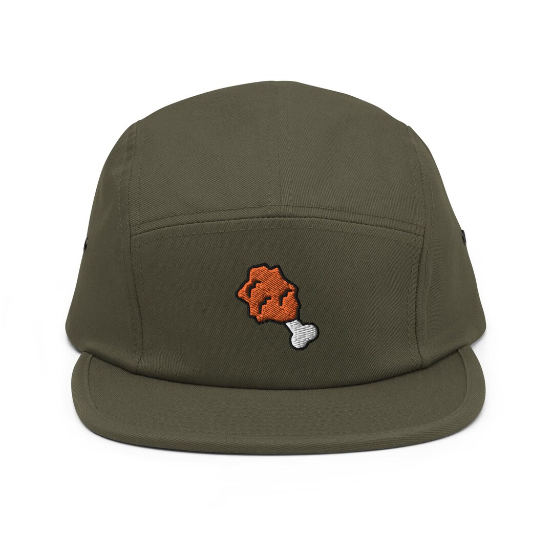 Crispy Fried Chicken Embroidered 5 Panel Camper Cap - Pure Cotton ...