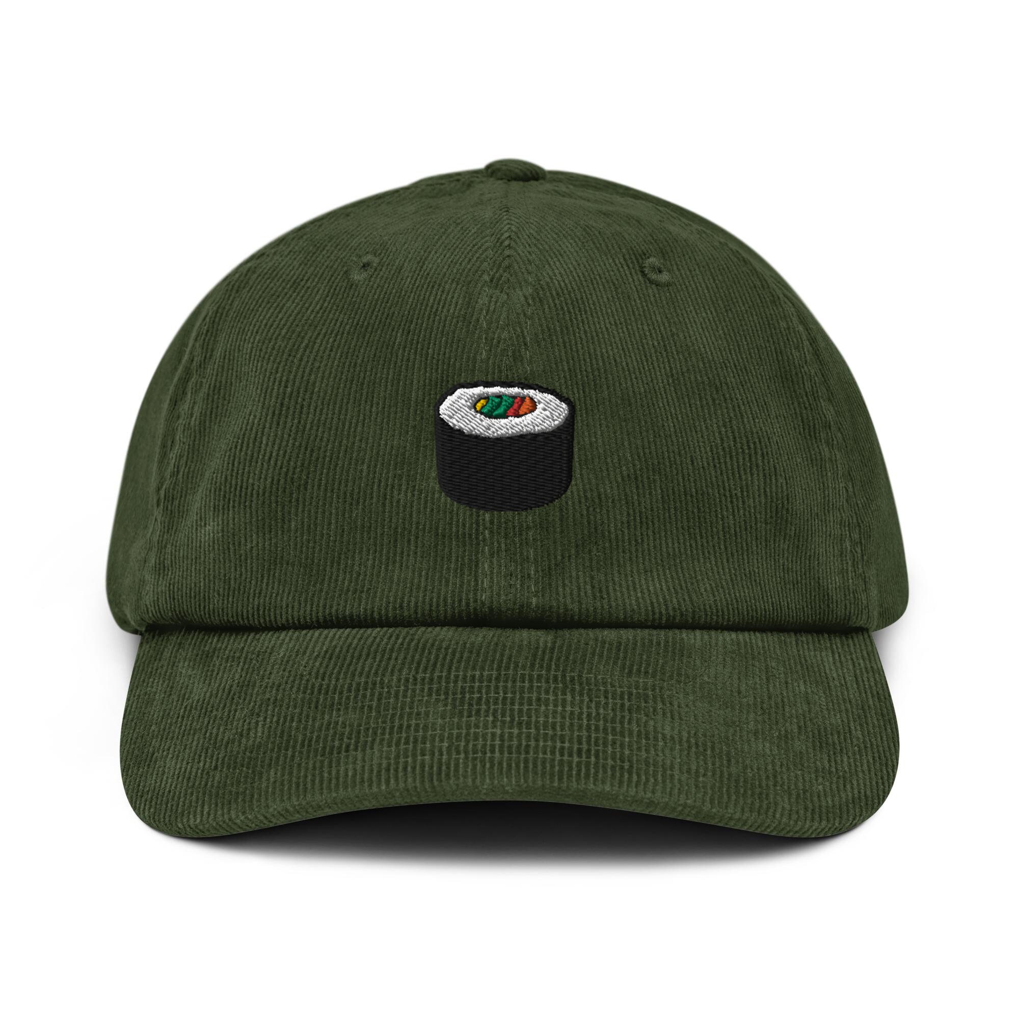 Maki Sushi Roll Embroidered Corduroy Hat 100% Cotton - Etsy