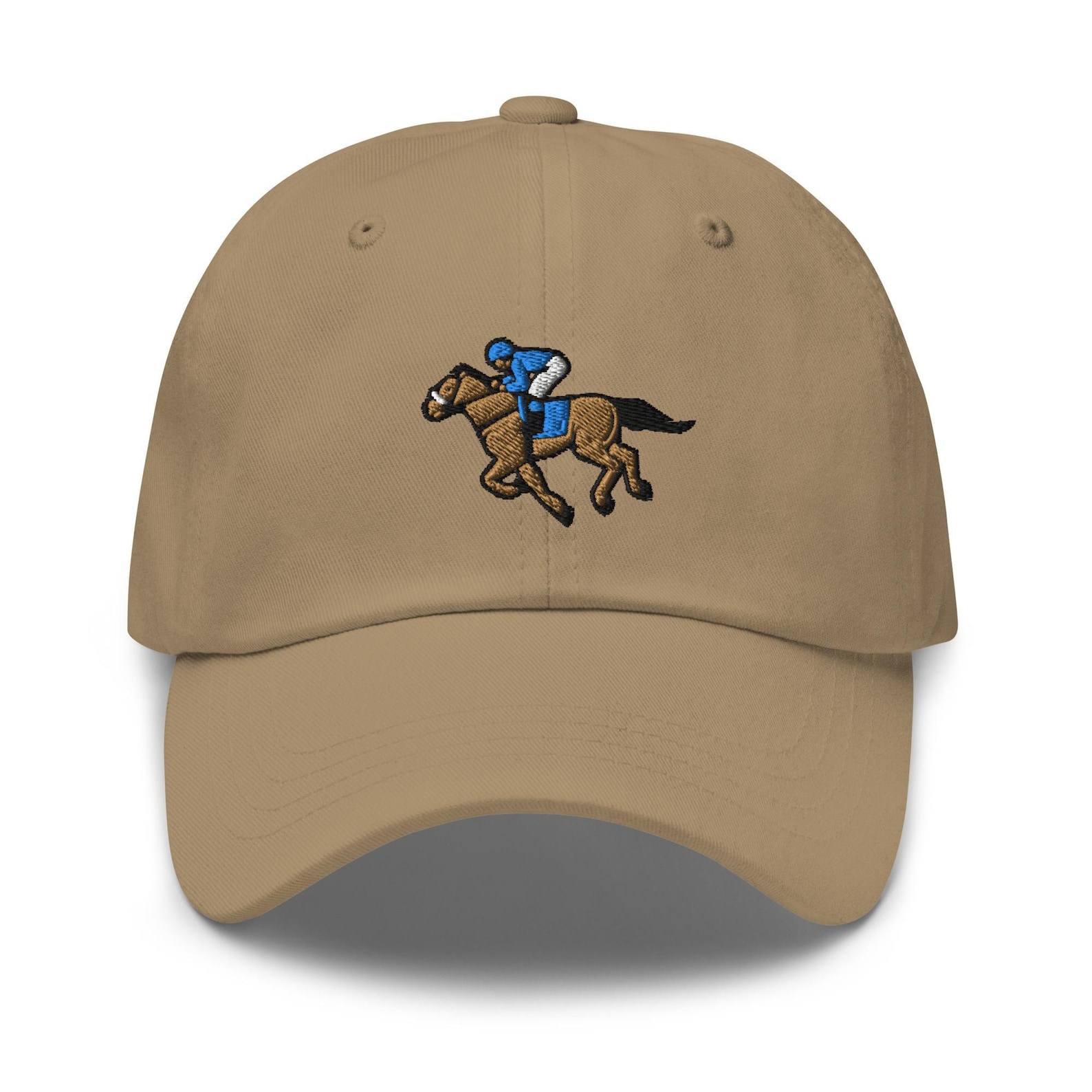 Horse Racing Embroidered Dad Cap: Chino Cotton Twill Adjustable Unisex ...
