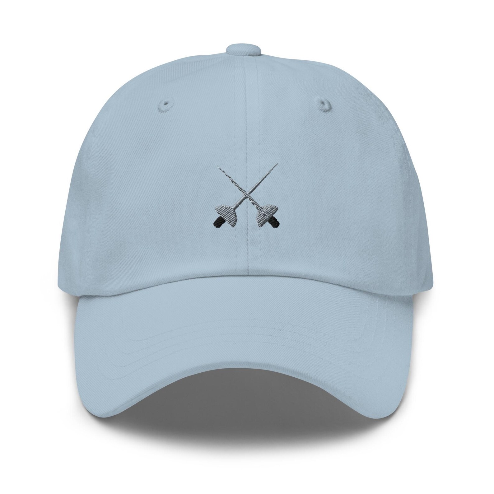 Fencing Sword Embroidered Dad Cap: Chino Cotton Twill Adjustable Unisex ...