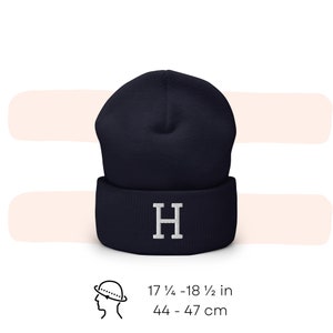 Hi Fingerspelling ASL Alphabet Embroidered Cuffed Beanie Warm and ...