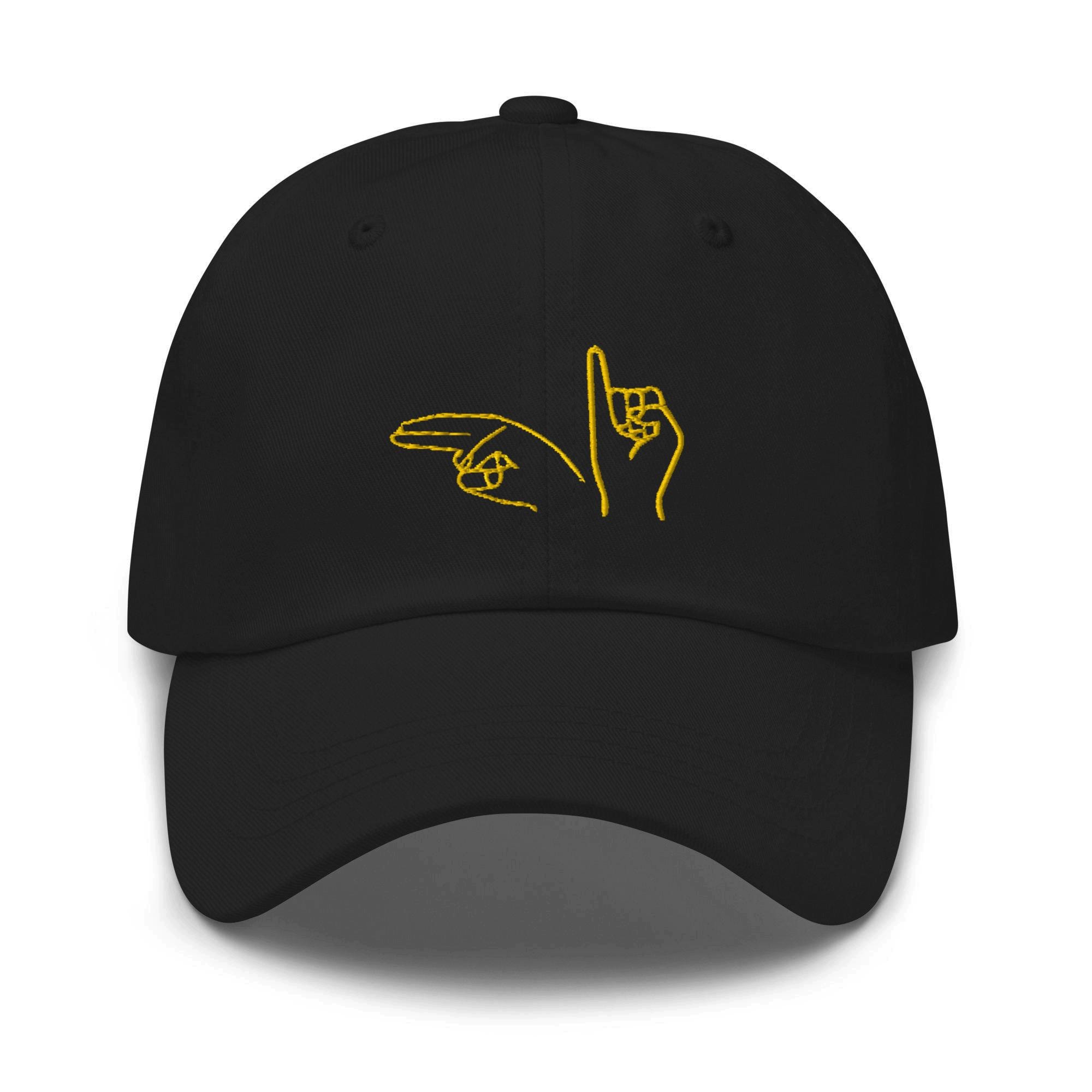 Hi Fingerspelling ASL Alphabet Embroidered Dad Cap: Chino Cotton Twill ...