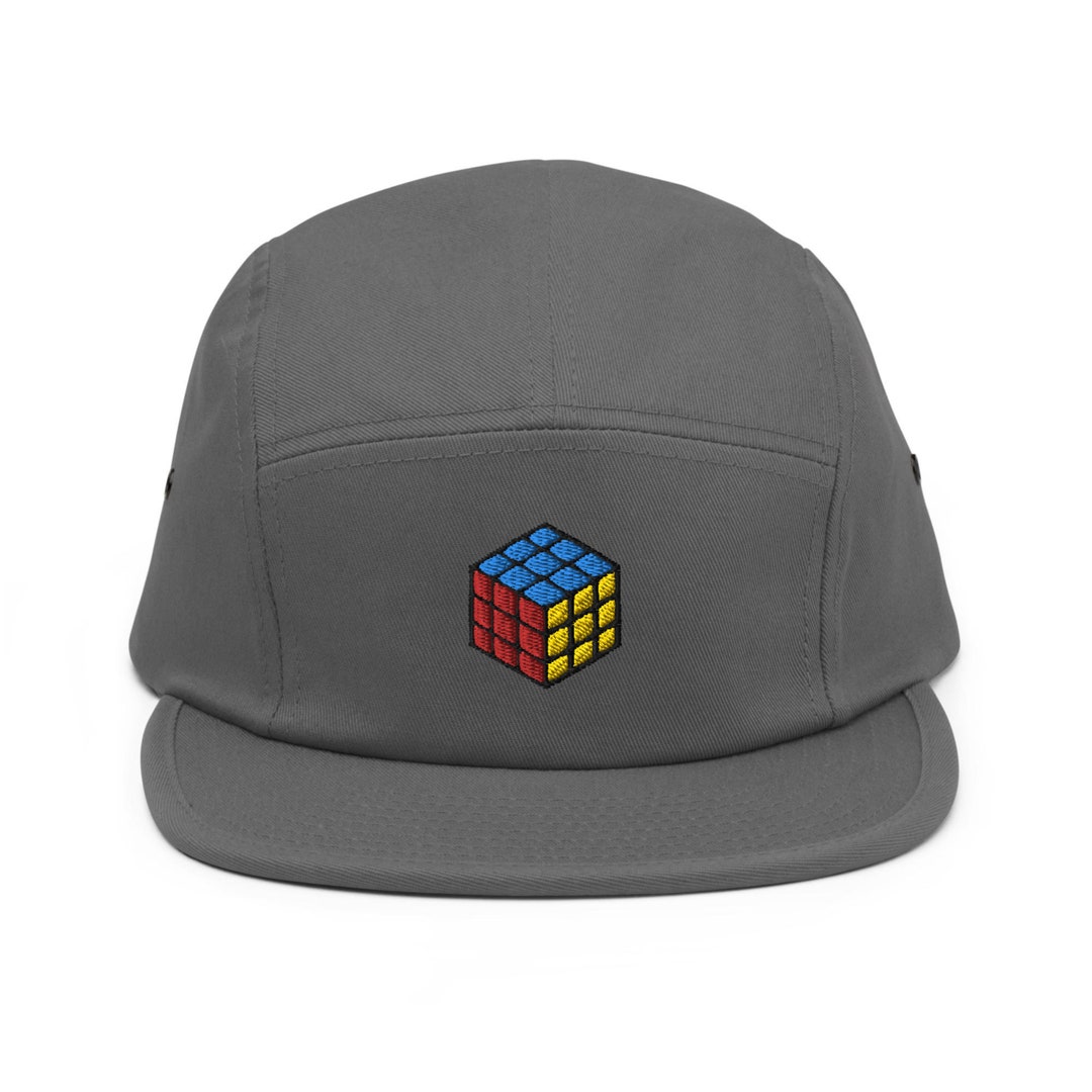 Rubiks Cube Embroidered 5 Panel Camper Cap - Pure Cotton Comfortable ...