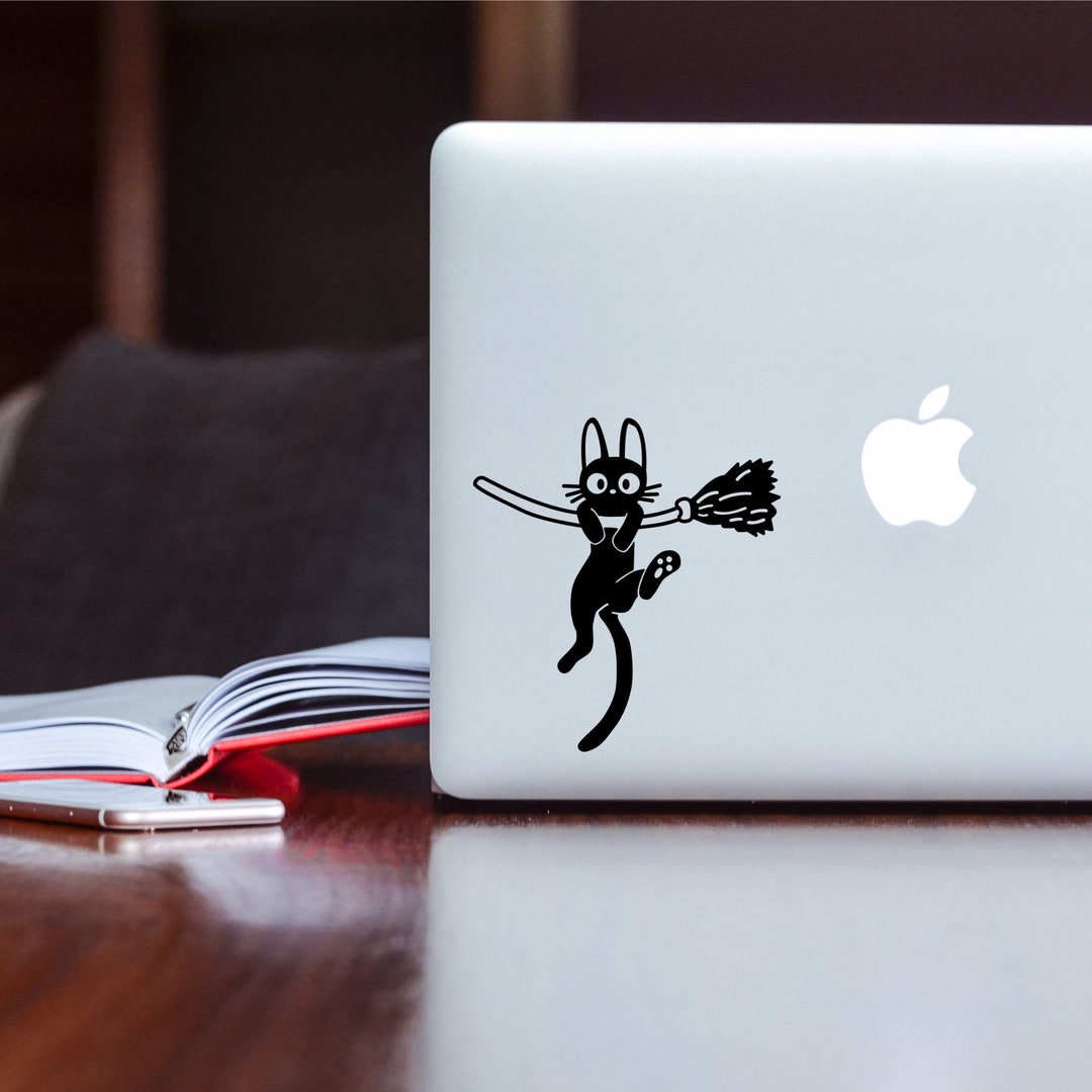 Ghibli Kikis Delivery Service Jiji the Cat Vinyl Car Decal - White and ...