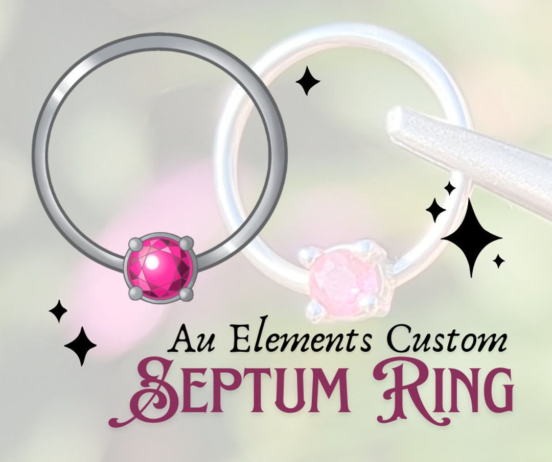 Custom Septum Ring • Handcrafted Nose Ring Made With Genuine Gemstones ...