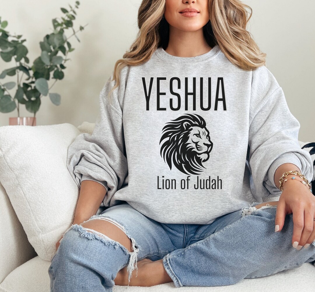 Yeshua Lion of Judah Easter Crewneck Sweatshirt, Resurrection Easter ...
